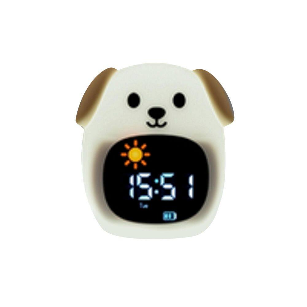 USB Operated Squishy Puppy Clock with Sounds Multi-Color Integrated LED ...