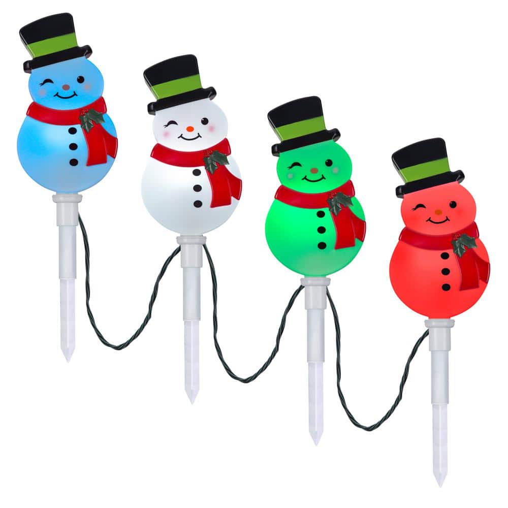LightShow 4L Multi Colormotion Snowman Lights 115711 - The Home Depot