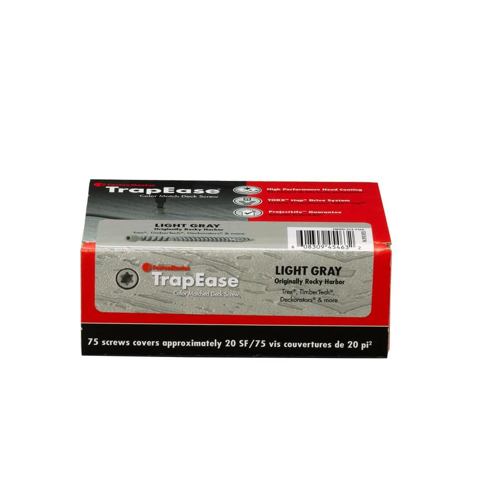 FastenMaster 2-1/2 in. Light Gray Torx Trim Head TrapEase Composite ...