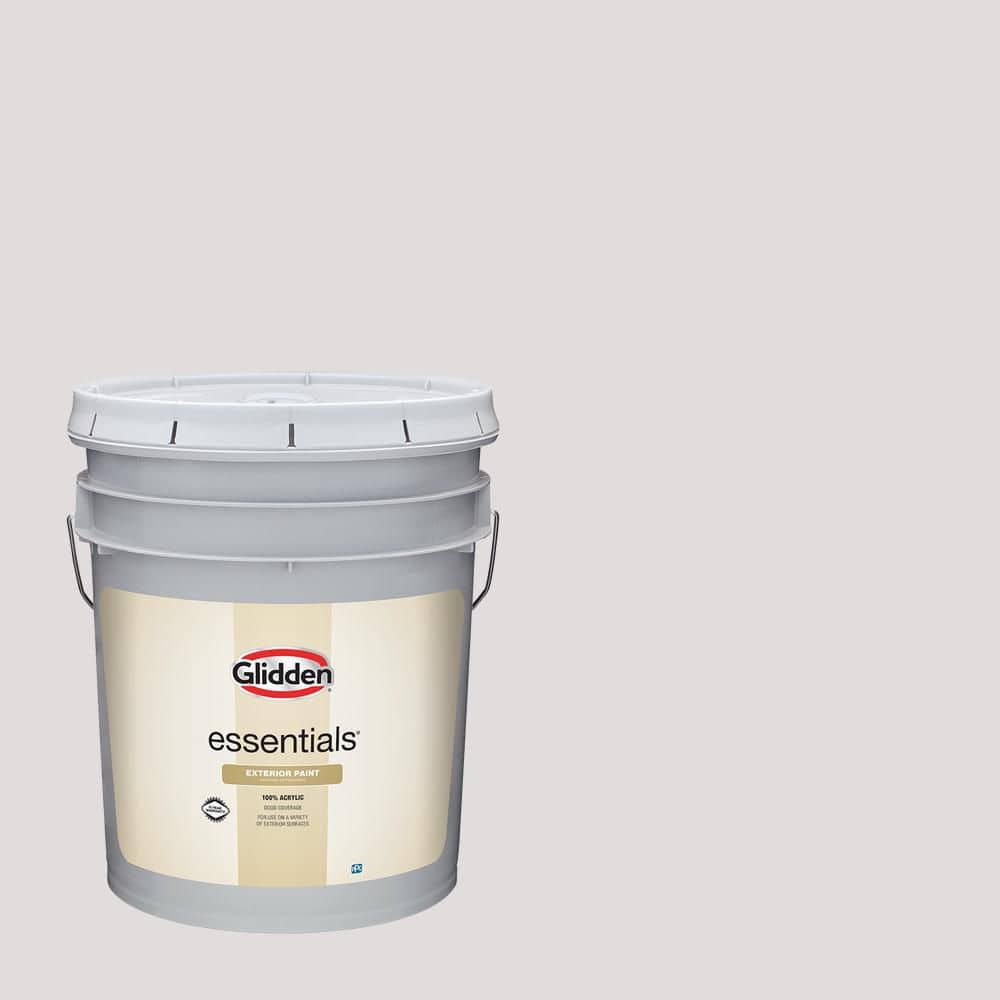 Glidden Essentials 5-gal. PPG1014-3 Silver Screen Satin Exterior Paint ...