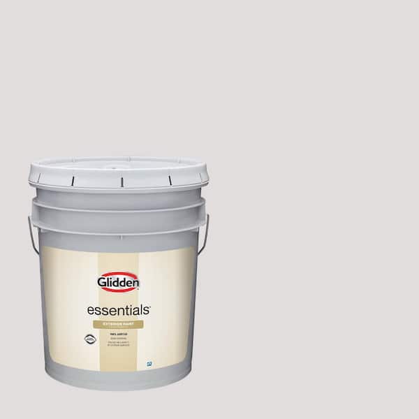 Glidden Essentials 5-gal. PPG1014-3 Silver Screen Satin Exterior Paint ...