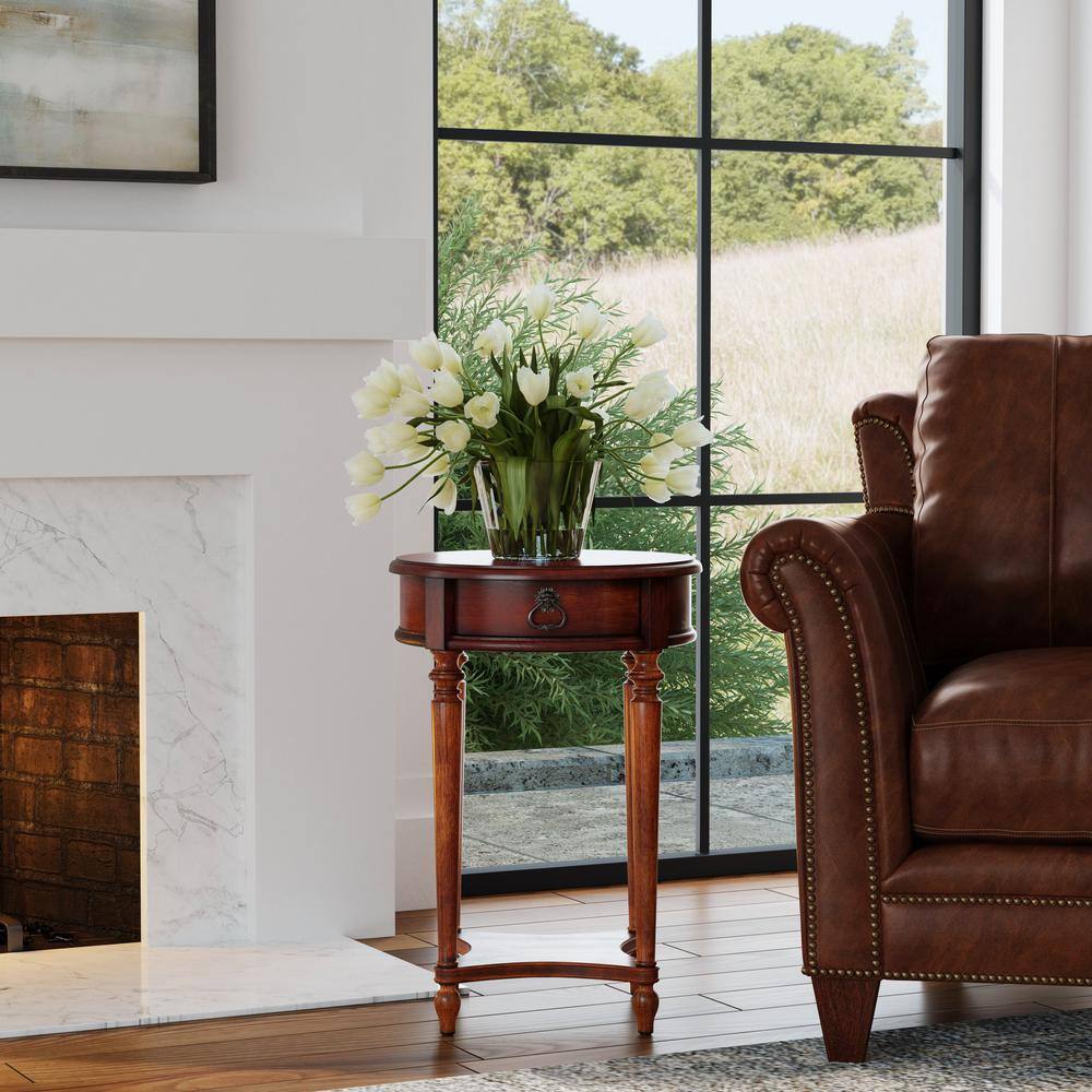 Butler Specialty Company Jules 17.5 in. W Dark Brown Round Wood 1 ...