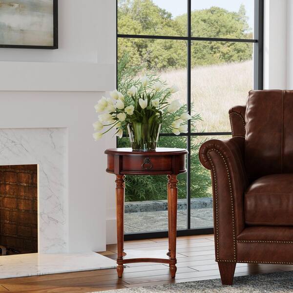 Butler Specialty Company Jules 17.5 in. W Dark Brown Round Wood 1 ...