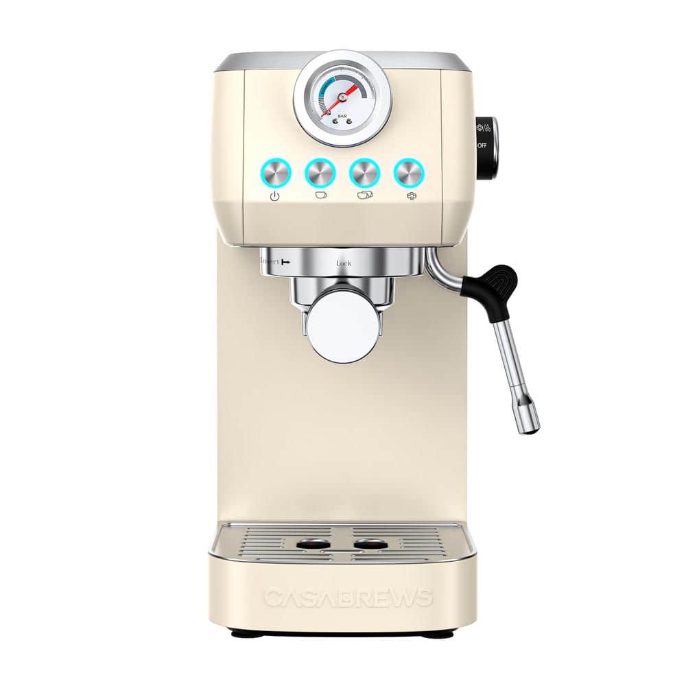 CASABREWS 3700G 2-Cup Yellow Stainless Steel Espresso Machine with ...