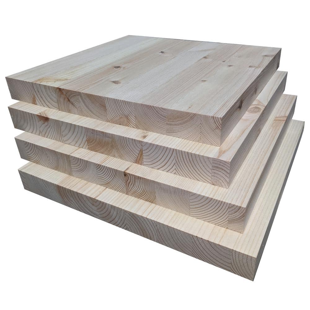 1 in. x 1 ft. x 1 ft. Allwood Pine Project Panel (4-Pack) EGP4-1x12x12 ...