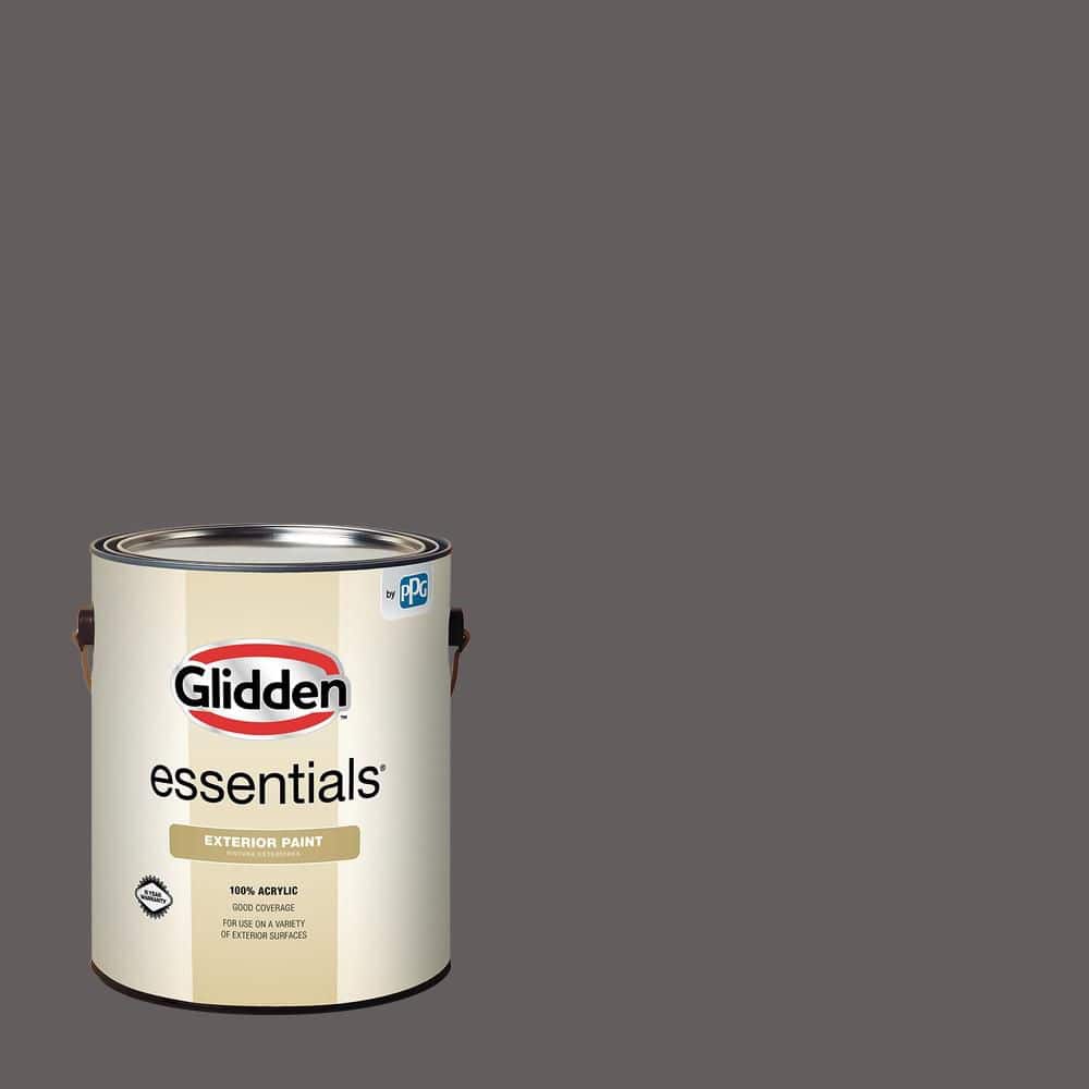 Glidden Essentials 1 gal. PPG1004-6 Phantom Hue Semi-Gloss Exterior ...