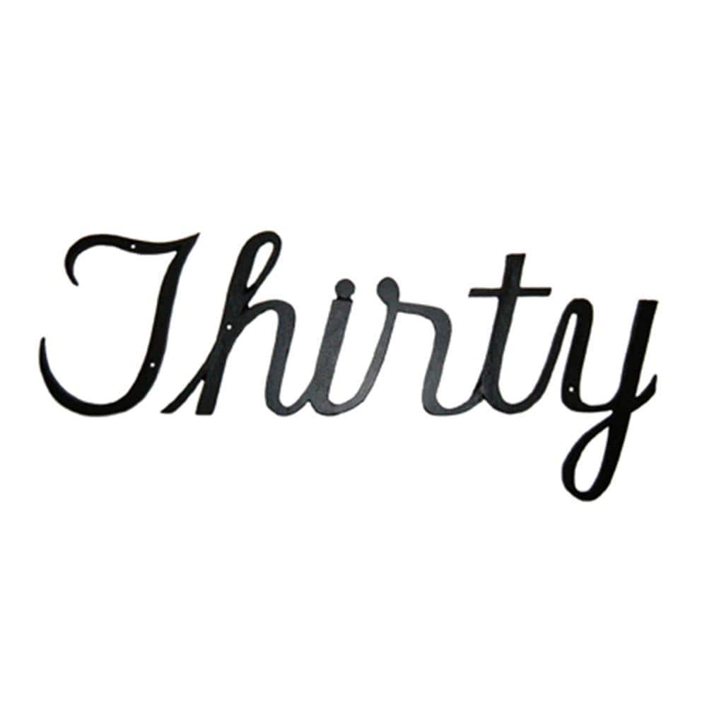 Montague Metal Products 5.25 in. Aluminum Script House Number Thirty ...