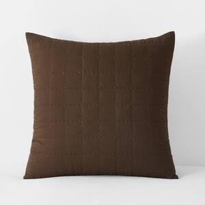 The Company Store Legends Hotel Box Stitch Quilted Brown Geometric ...