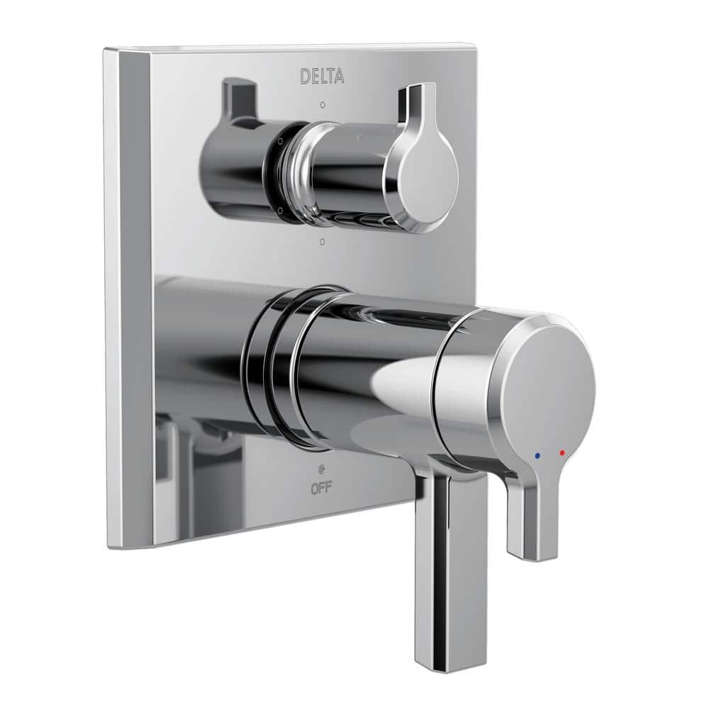 Delta Pivotal 2-Handle Wall-Mount Valve Trim Kit with 6-Setting Int ...