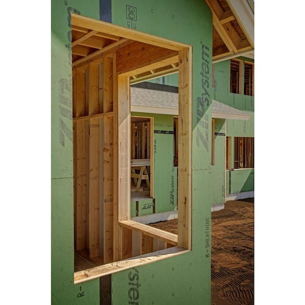 Huber Zip-R 1 7/16 in. x 4 ft. x 8 ft. Oriented Strand Board Insulated Sheathing R6. 6 S-13926 ...