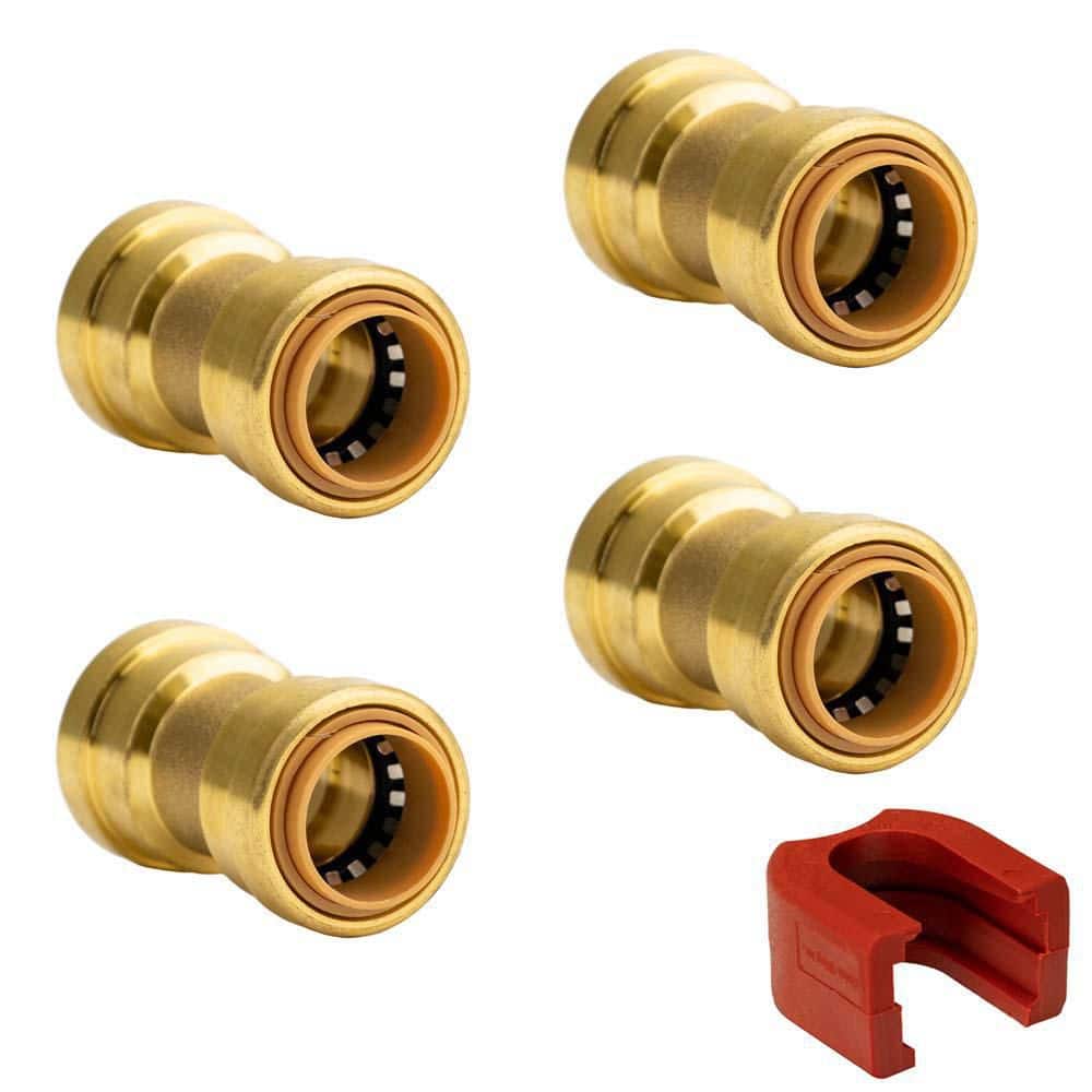 QUICKFITTING 3/4 in. Brass Push-to-Connect Coupling Fitting with ...