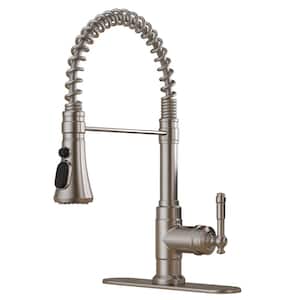 androme Single Handle Spring Gooseneck Pull Down Sprayer Kitchen Faucet ...