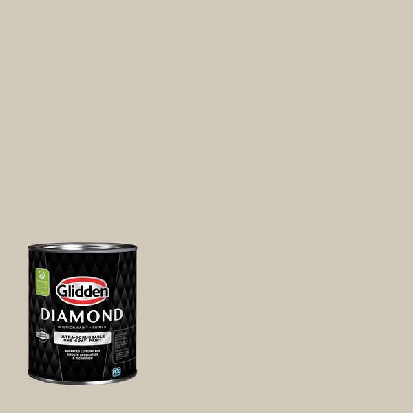 Glidden Diamond 1 qt. PPG1024-4 Moth Gray Flat Interior Paint with ...