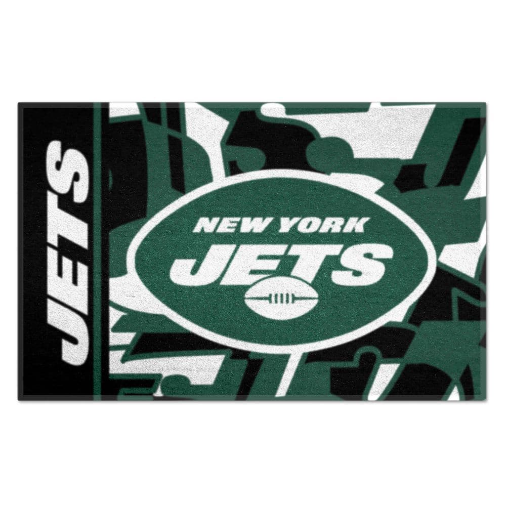 FANMATS New York Jets Patterned 1.5 ft. x 2.5 ft. XFIT Design Starter ...