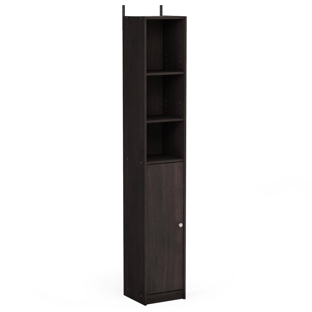 Furinno Indo Espresso Slim Door Accent Cabinet FR18510EX