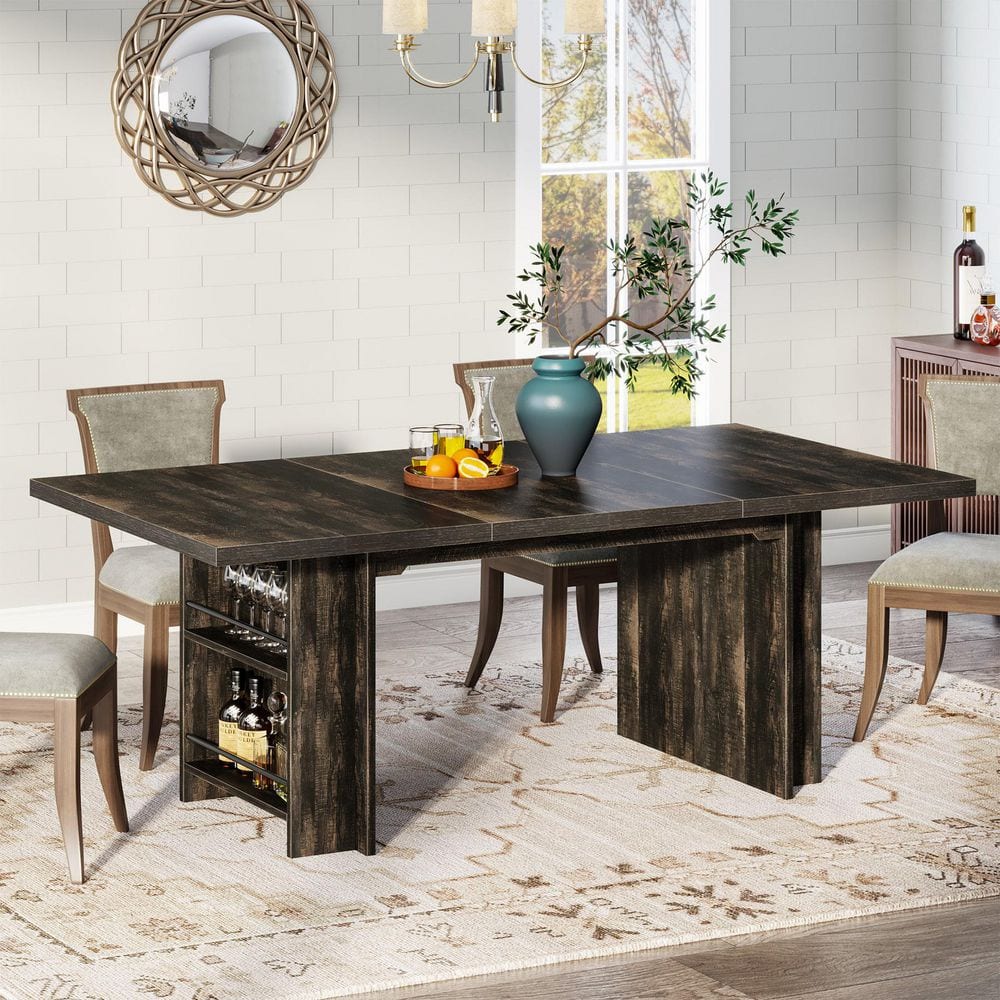 TRIBESIGNS WAY TO ORIGIN Halseey Vintage Brown Wood 63 in. Pedestal ...