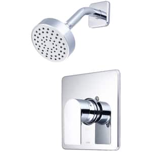 Olympia Faucets Accent 1-Handle Wall Mount Shower Faucet Trim Kit in Polished Chrome 3 Function ...