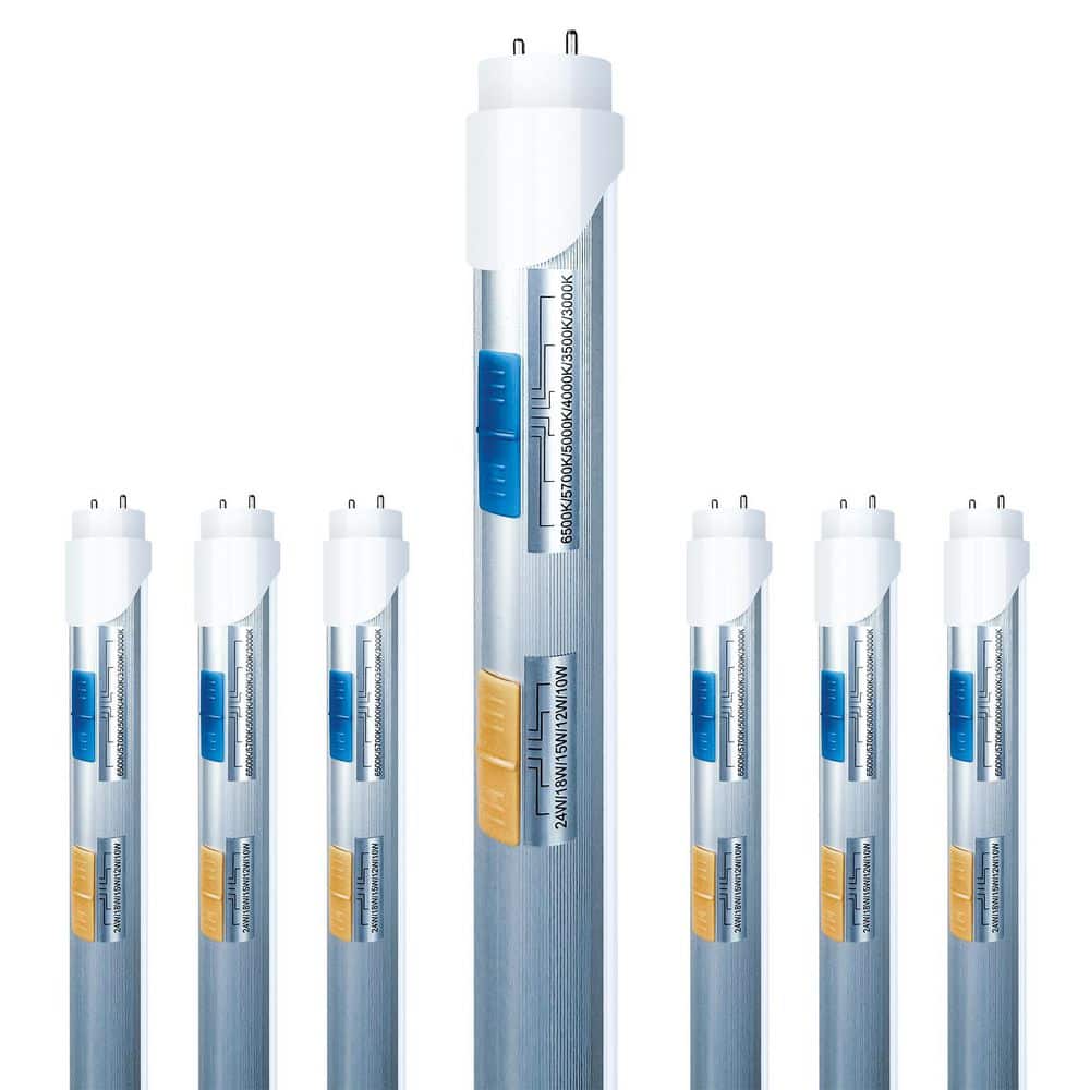 Haloitte 75-Watt Equivalent 24-Watt LED 4ft. Linear T8 Tube Light Bulbs ...