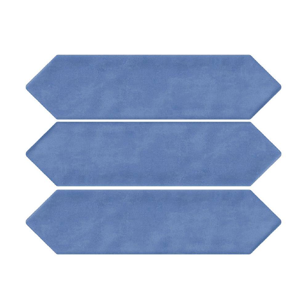 Giorbello Glossy Ceramic Picket Hexagon Subway 3 in. x 12 in. x 10 mm ...