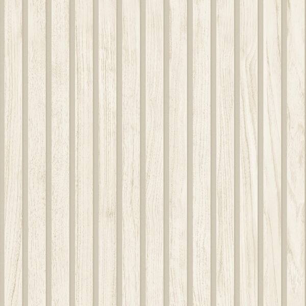 Panacea Cream White Wood Wallpaper Sample BG1159SAM - The Home Depot