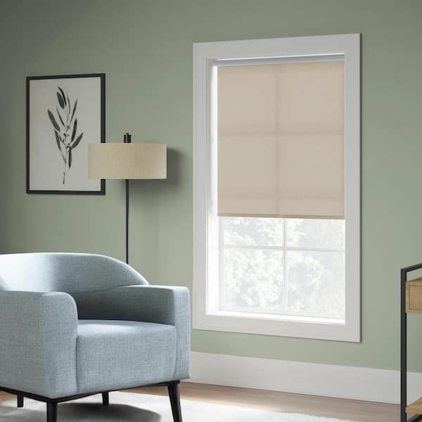 iFit Beige Cordless UV Blocking Reflective Polyester Solar Screen ...