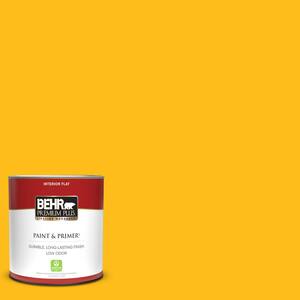 BEHR PREMIUM PLUS 8 oz. #P290-7 Laser Lemon Eggshell Enamel Interior ...