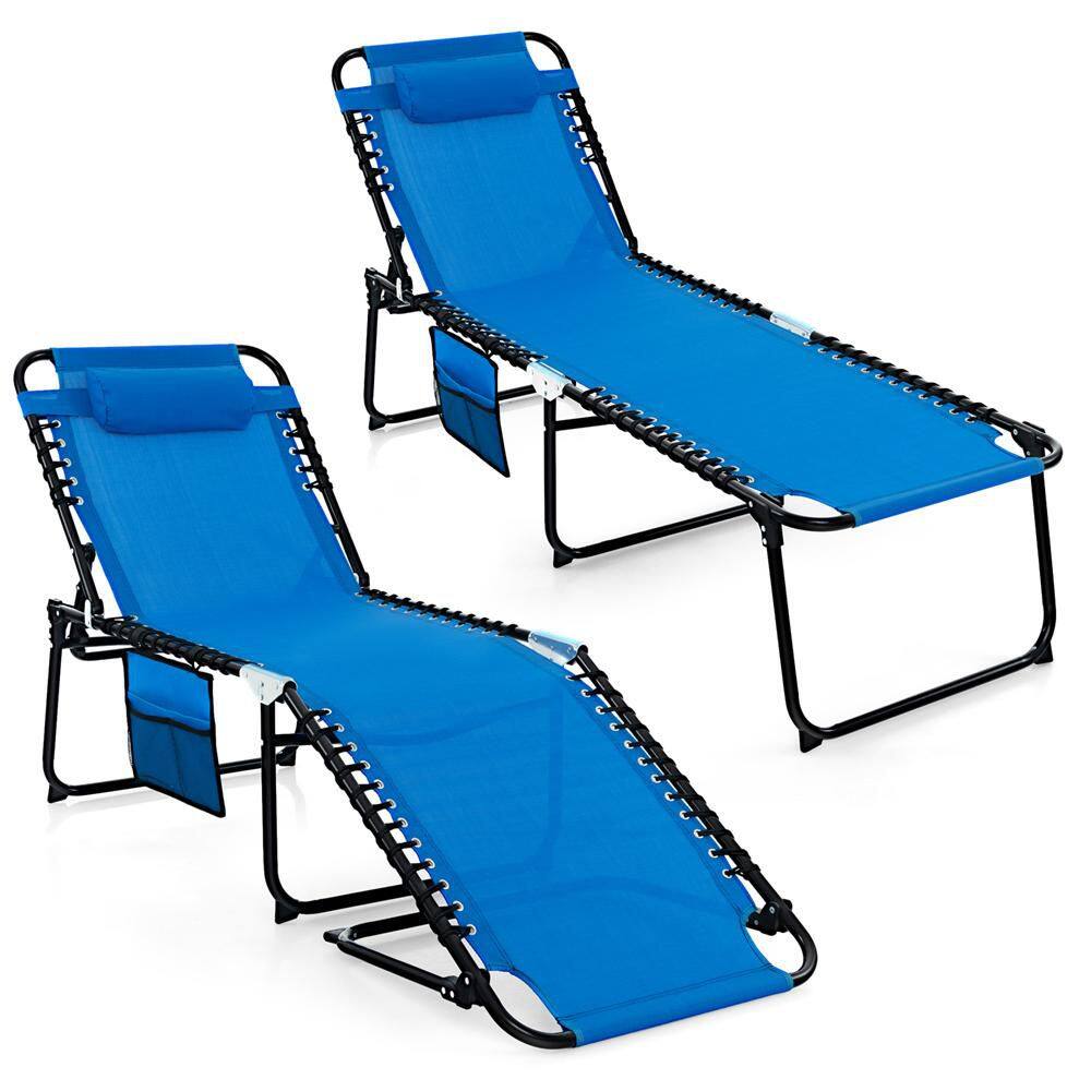 HONEY JOY 2Pc Patio Folding Chaise Lounge Chair Portable Sun Lounger ...