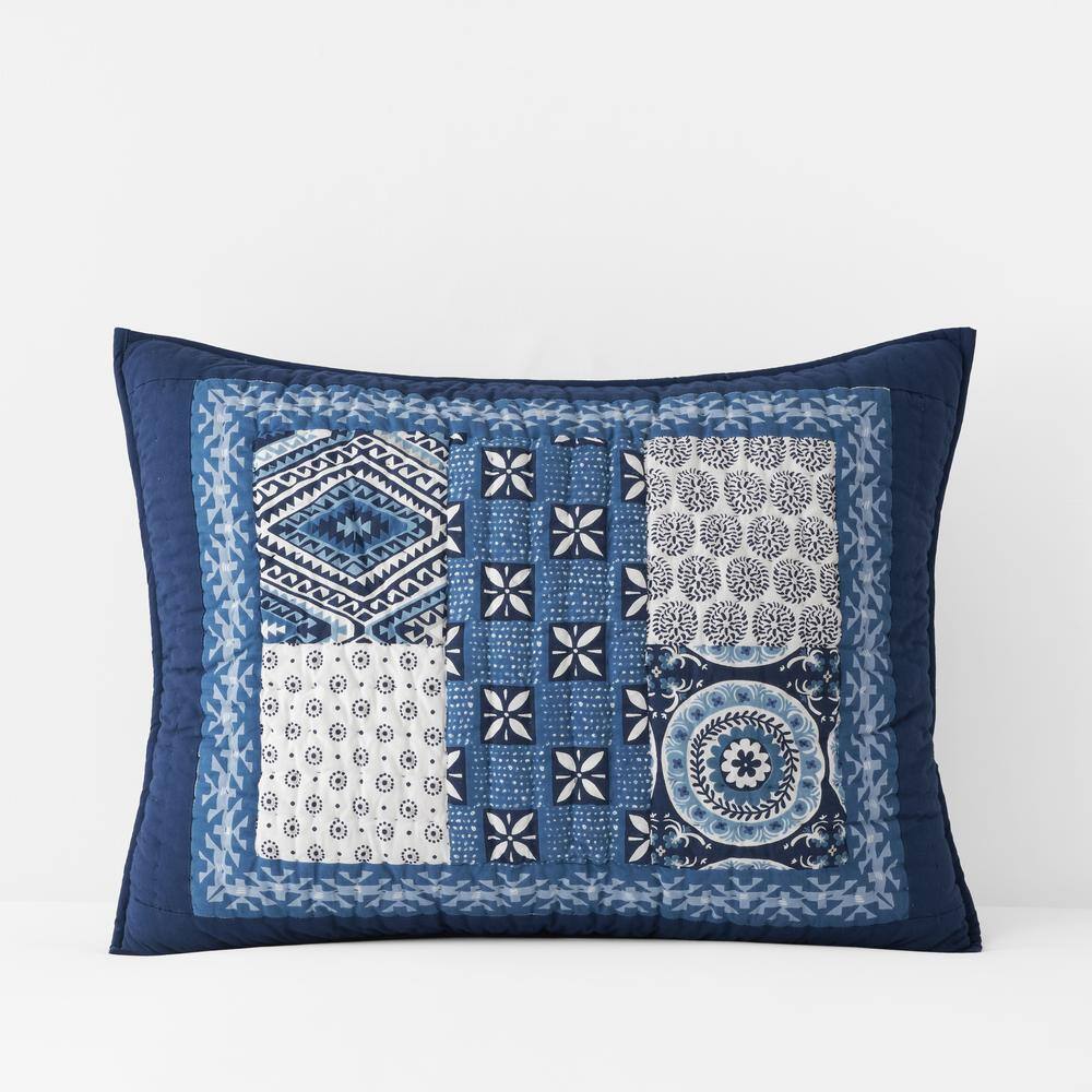 The Company Store Geo Block Print Handcrafted Quilted Multi-Colored ...