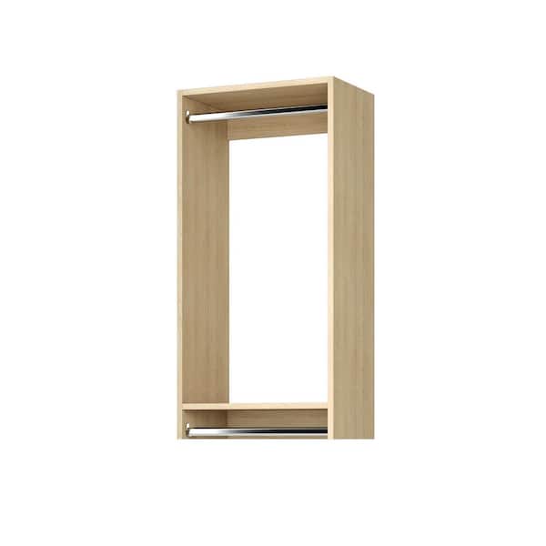MODULAR CLOSETS Vista Collection 24 in. W Oak Closet Kit Double Hanging ...