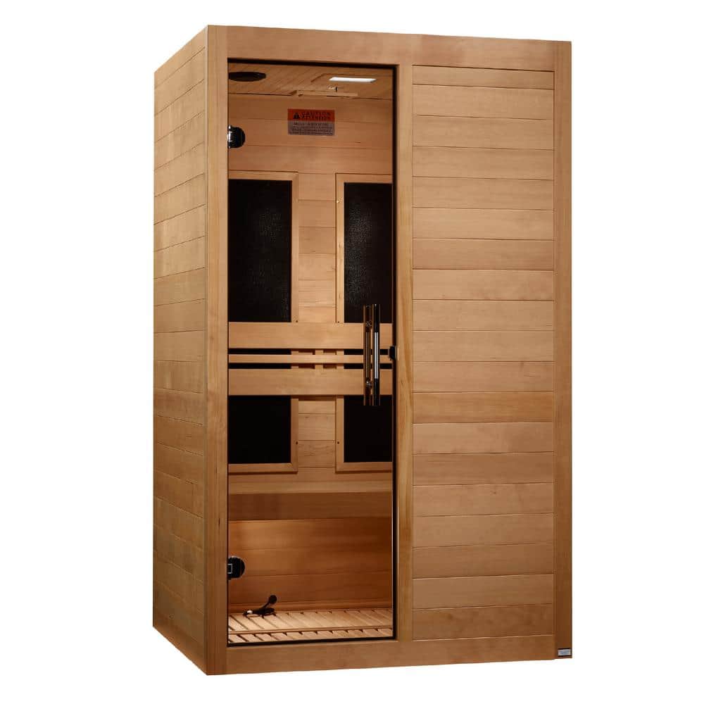 Maxxus Yoga Series 2 Person Indoor Wood Infrared Sauna with Red Light ...
