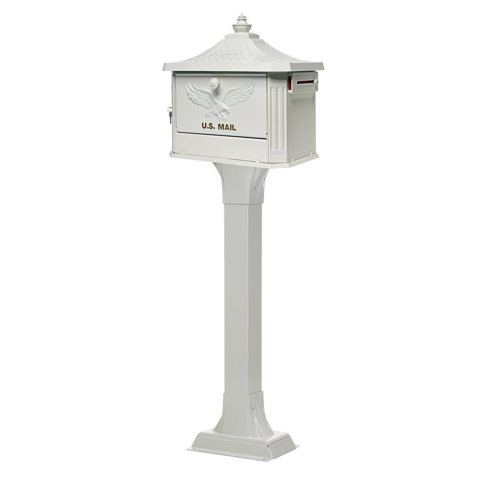 Architectural Mailboxes Hemingway White, Large, Aluminum, Locking, All ...