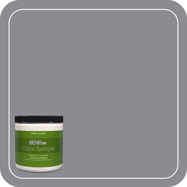 BEHR PREMIUM PLUS 8 oz. #PMD-73 Ancient Pewter Semi-Gloss Interior ...