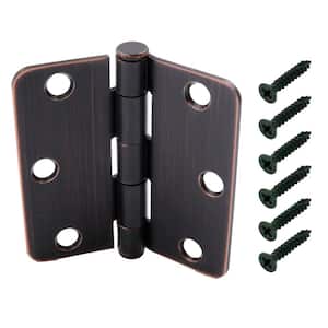 Everbilt 3 in. Square Radius Oil-Rubbed Bronze Squeak-Free Door Hinge ...