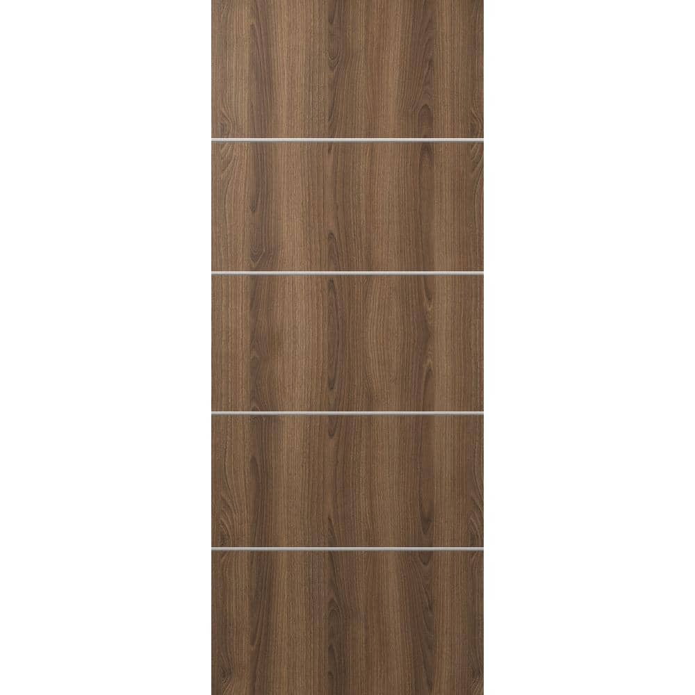 Belldinni Optima 4H 30 in. x 80 in. No Bore Solid Composite Core Pecan Nutwood Composite Wood ...