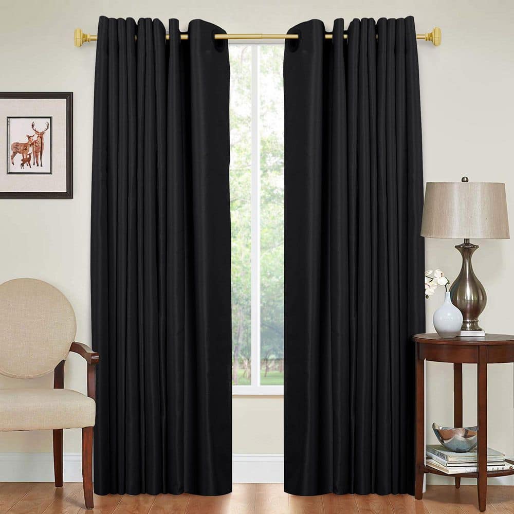 Utopia Alley 28 in. - 48 in. Adjustable Decorative Single Curtain Rod-5 ...