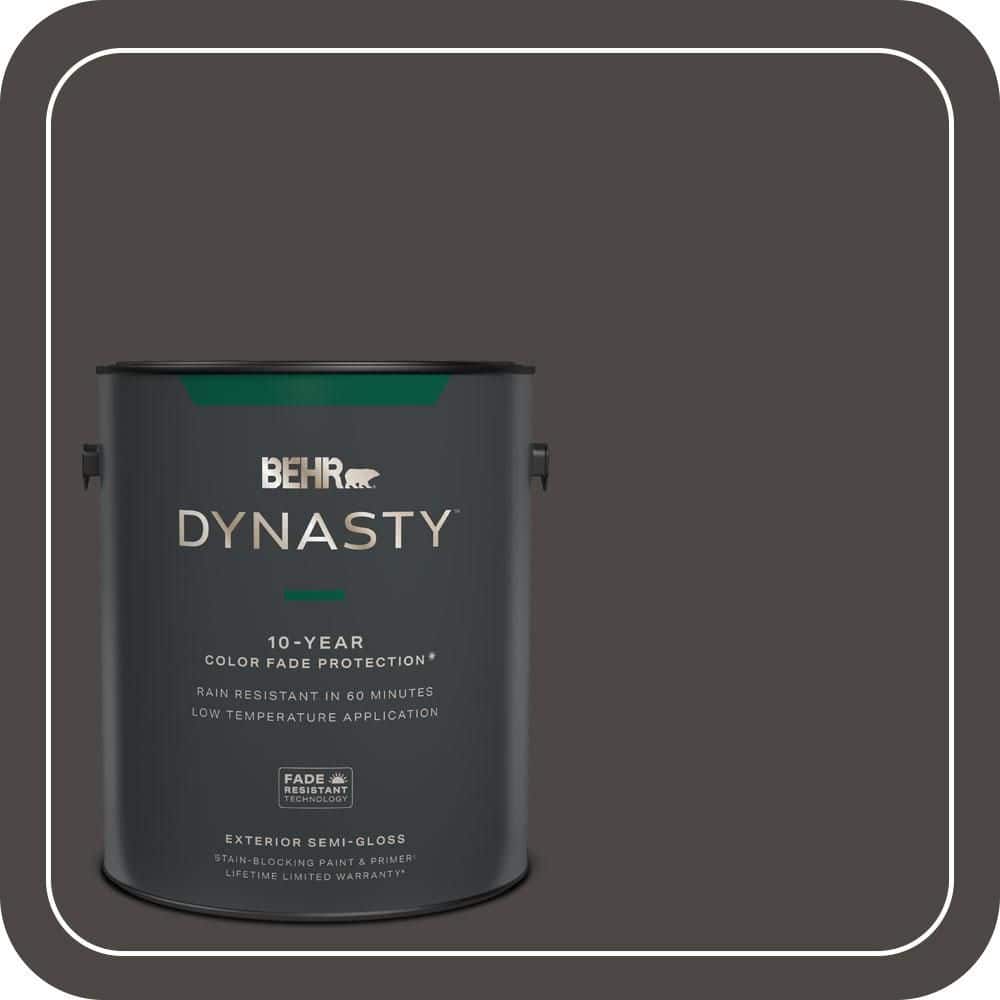 BEHR DYNASTY 1 gal. #780F-7 Stealth Jet Semi-Gloss Exterior Stain ...