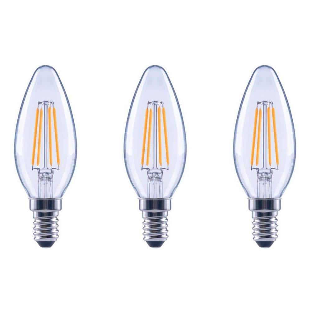 EcoSmart 100-Watt Equivalent B11 Dimmable Blunt Tip E12 Candelabra Base ...