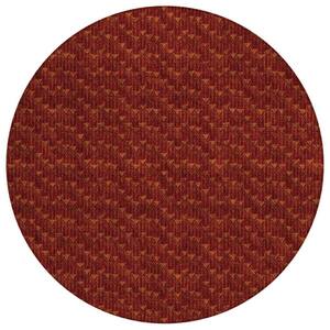 HomeRoots Burgundy 8 ft. Round Abstract Indoor / Outdoor Area Rug ...