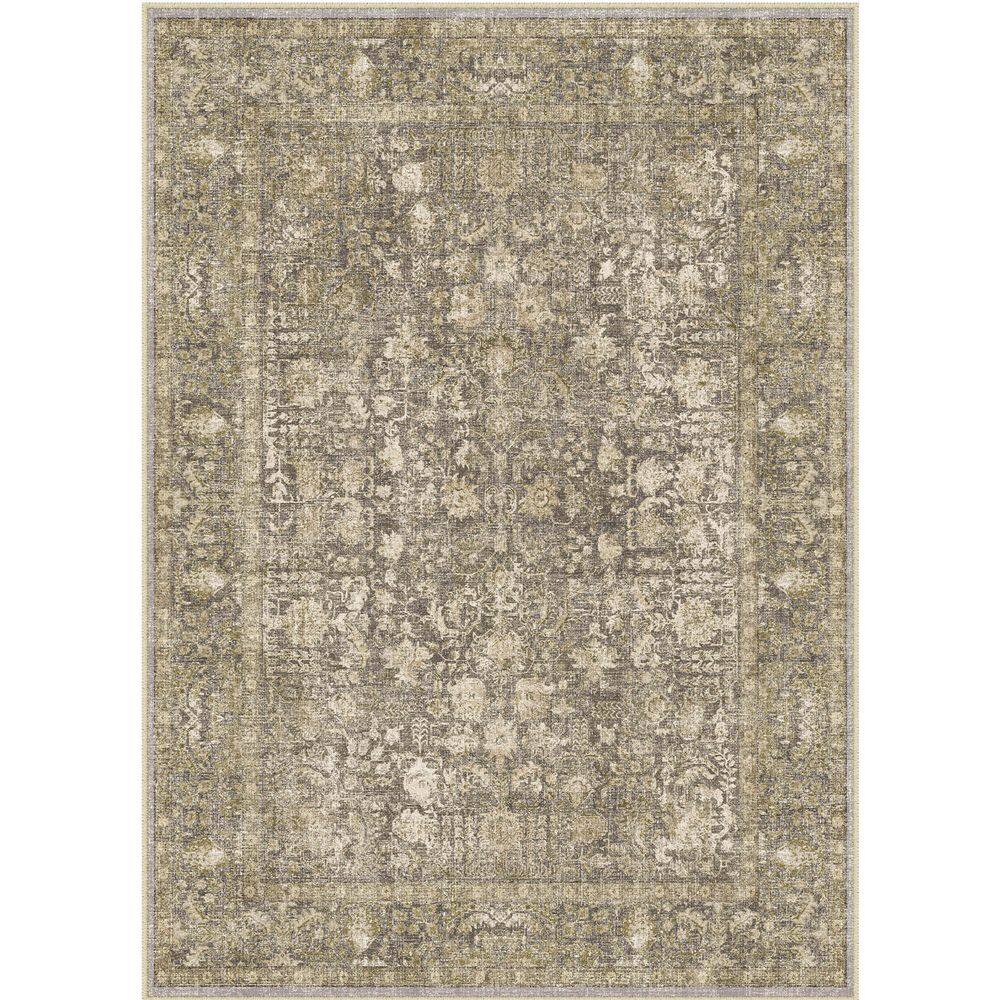 HaiiMeid Entomology Brown 9 ft. x 12 ft. Vintage Floral Area Rug ...