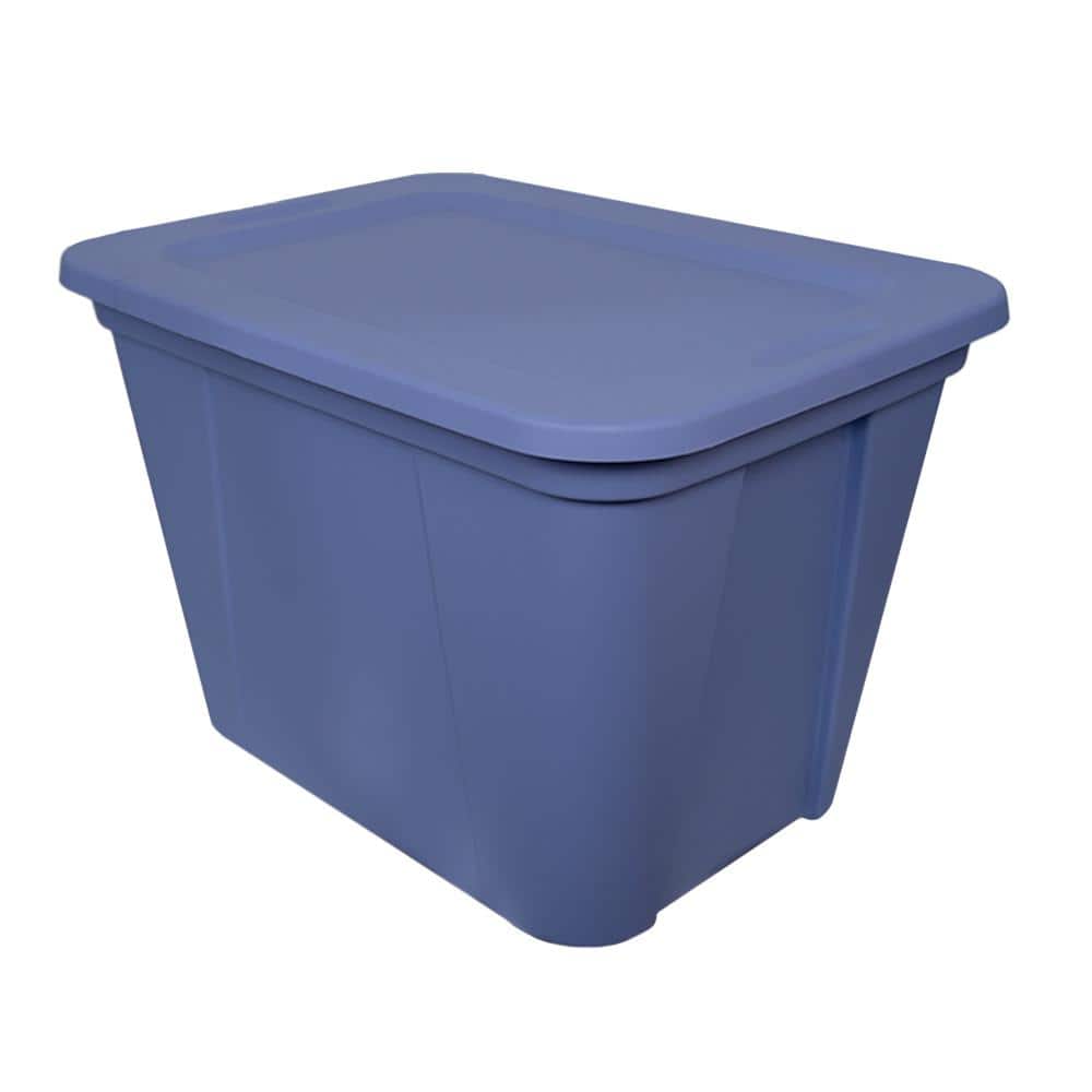 HDX 20 Gal. Storage Tote in Bluebell 2120-4420508 - The Home Depot