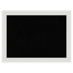 Amanti Art Flair Soft White Narrow Framed Black Corkboard 28 in. x 20 ...
