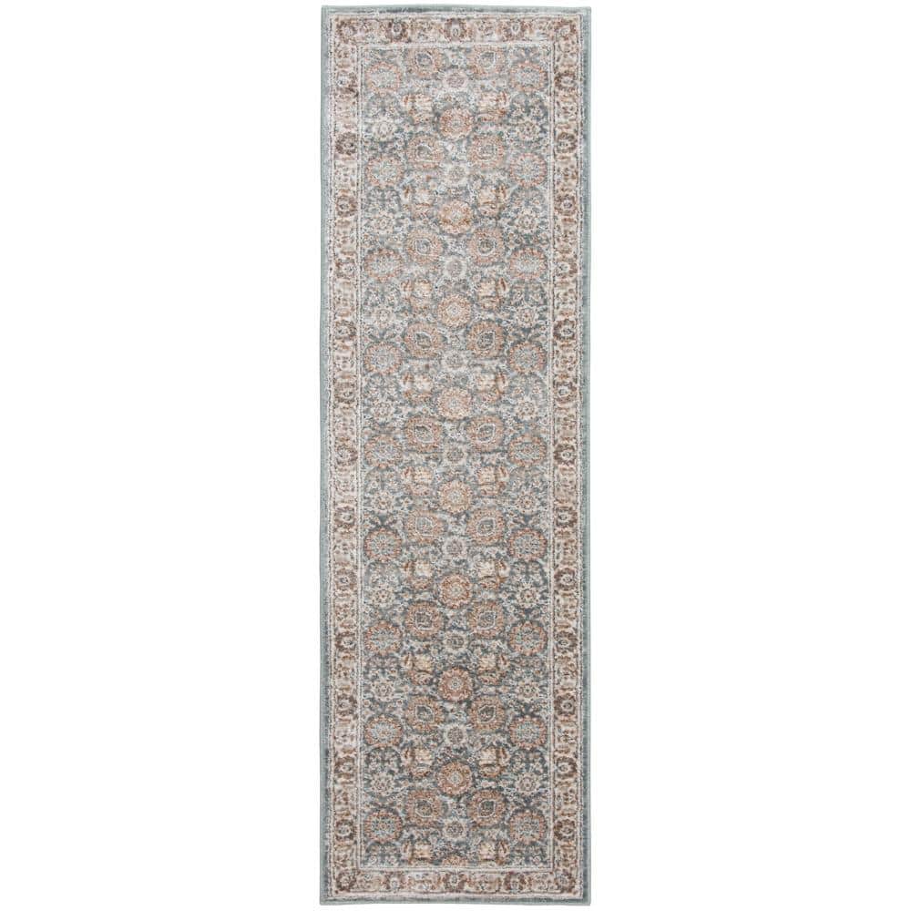 Home Decorators Collection Reynell Light Blue Doormat 2 ft. x 7 ft ...