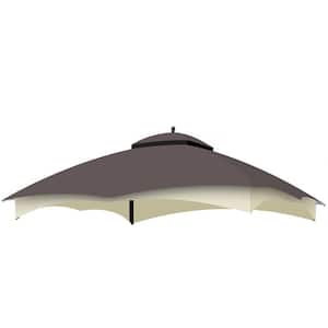 Replacement Canopy Cover Only, 10 x 10 ft. Patio Double Roof Gazebo ...