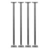 PIPE DECOR 3/4 in. x 2 ft. L Black Steel Pipe Square Flange Table Leg ...