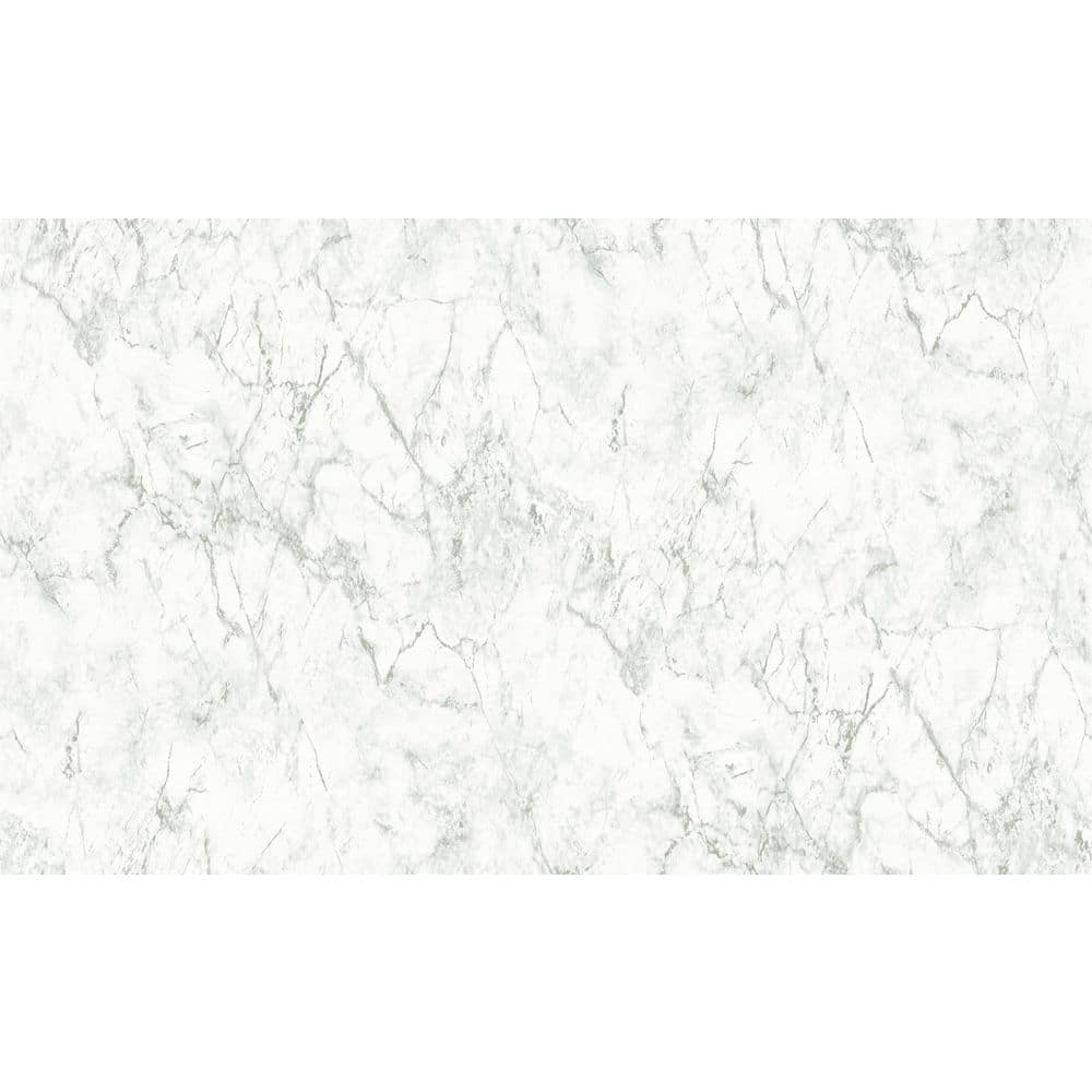 Bricks and More Collection White Marble Stone Matte Finish Vinyl on Non ...