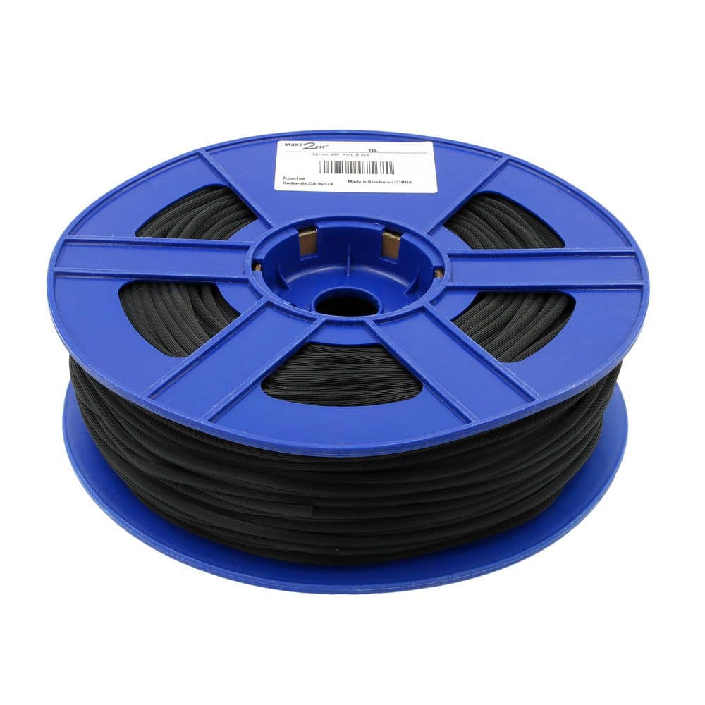 Prime-Line 0.185 in. x 500 ft. Roll Black Vinyl Screen Spline P 7946 ...