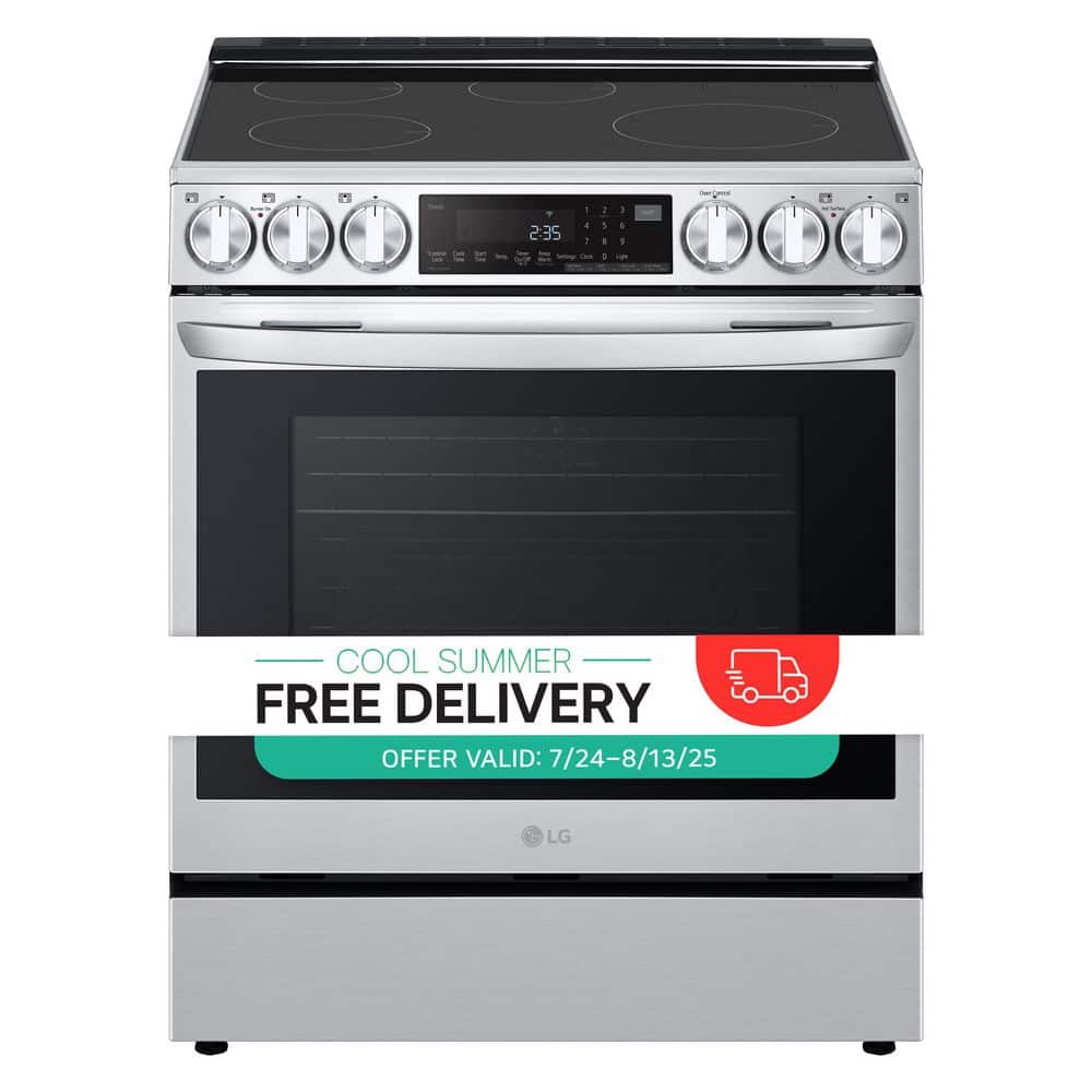 LG 30 in. 5 Burner Element Slide-In Induction Range with InstaView and ...