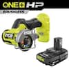 RYOBI ONE+ HP 18V Brushless Cordless Compact Cut-Off Tool with 2.0 Ah ...