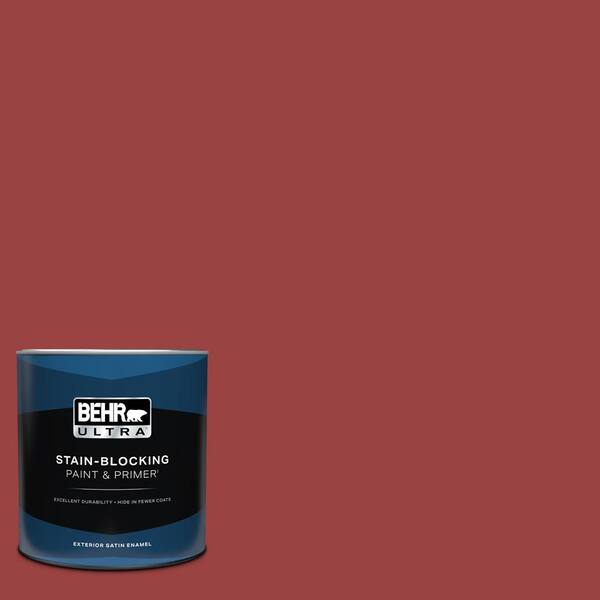 BEHR ULTRA 1 qt. #MQ1-10 Red My Mind Satin Enamel Exterior Paint ... BEHR ULTRA 1 qt. #MQ1-10 Red My Mind Satin Enamel Exterior Paint ...