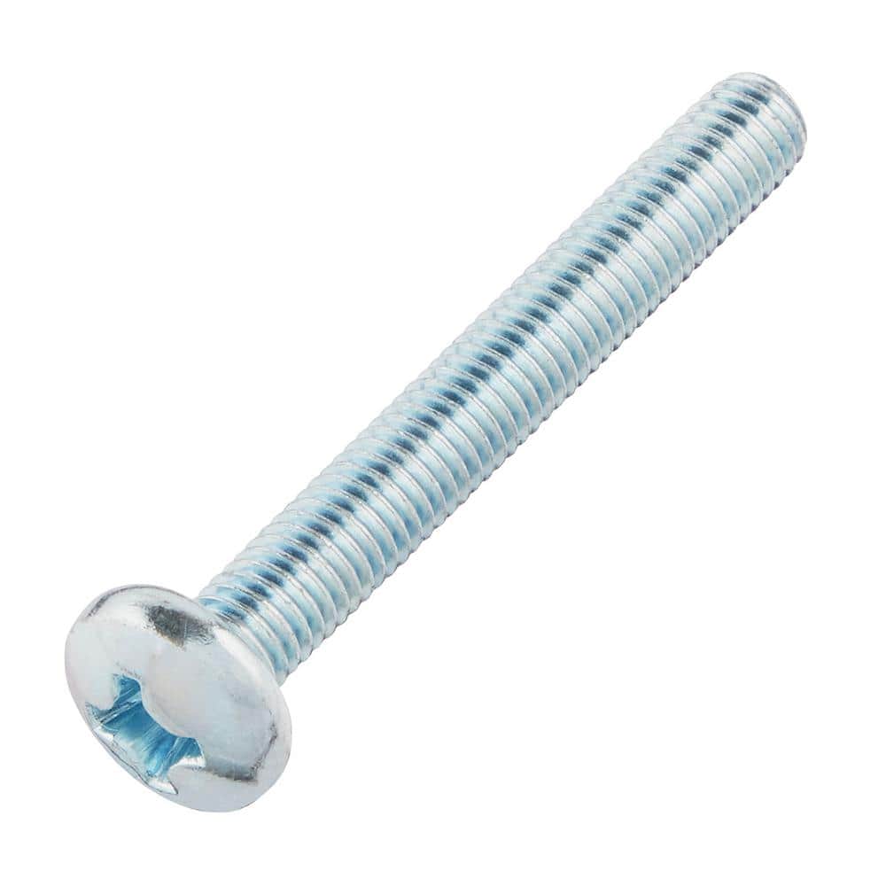 Everbilt M8-1.25x60mm Zinc Pan Head Phillips Drive Machine Screw 1 ...